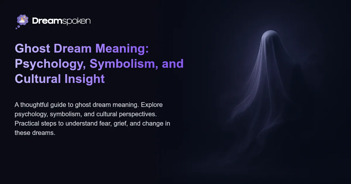 Ghost Dream Meaning: Psychology, Symbolism, and Cultural Insight ...